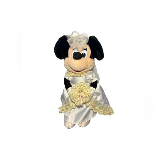 Toys | Vintage Disney Minnie Mouse Wedding Bride Plush Doll | Poshmark